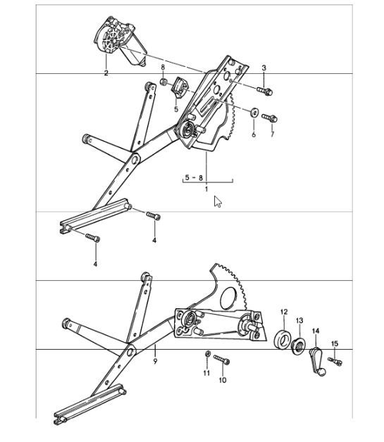 Original Porsche 91162401444, 91162401544 Window motor for Porsche 911 ...
