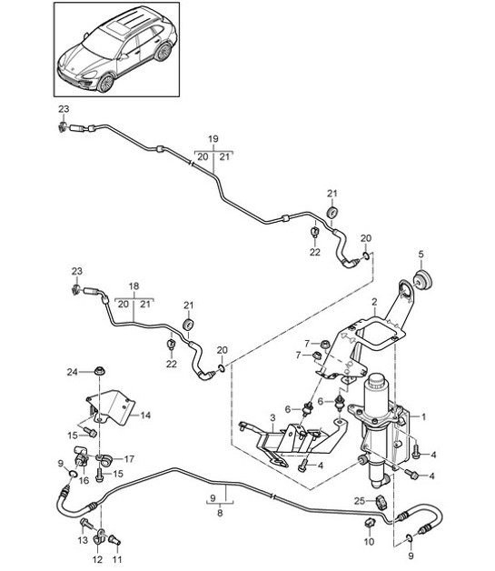 Control mechanism / Hydraulic / Electric motor (PR:D19) Cayenne 92A ...
