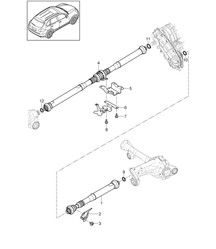 Cardan shaft front differential. Porsche 958 Cayenne - 958521101/1 ...