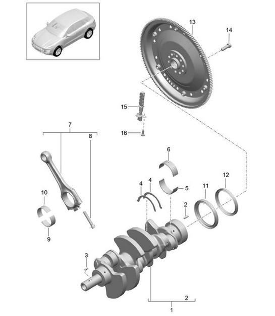 Crankshaft conrod (Model: CTMA,CTM, CTLA,CTL, DCNA,DCN, DHKA,DHK) 95B.1 ...