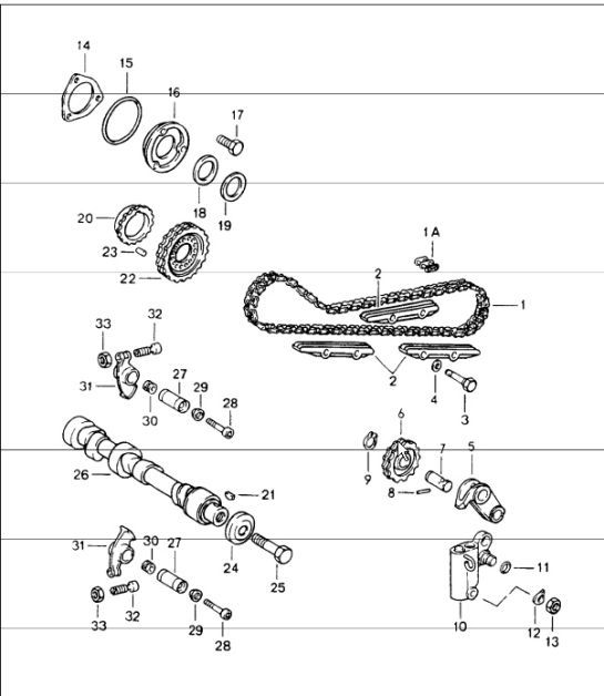 valve control left 964 TURBO M30.69 1991-92 - Porsche Parts Diagrams ...