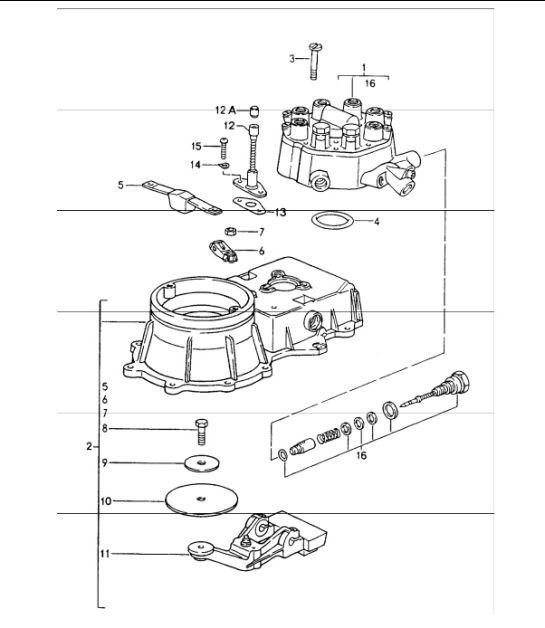 mixture control unit 964 TURBO M30.69 and M64.50 1991-94 - Porsche ...