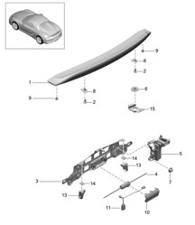 Porsche 981 Boxster Rear Spoiler Driving Mechanism 98150410903 ...