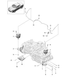 Original Porsche 982199131B 982199131C 982199131D Engine mount for ...