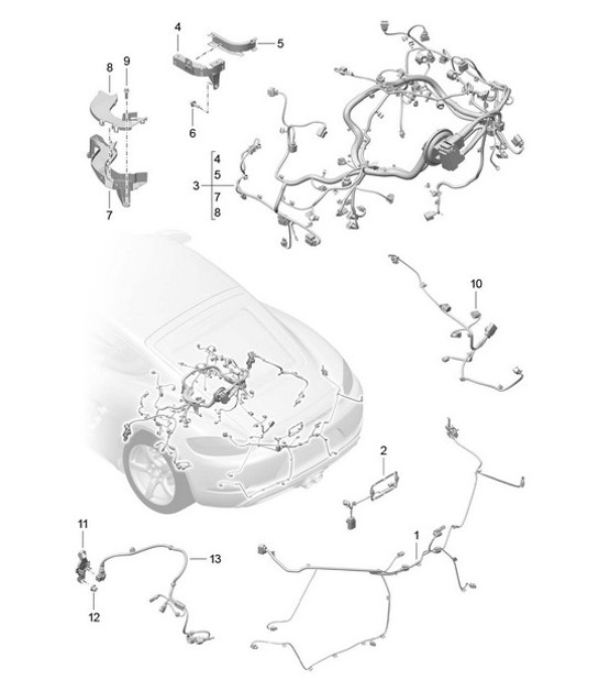 Wiring looms / Trim / Engine / Gearbox / Rear axle - REAR - 718C (982C ...