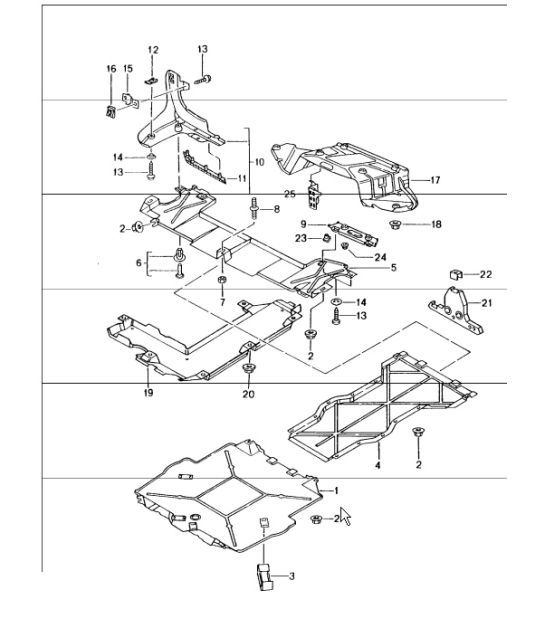 Porsche 996 Under engine tray 99650412901 - 99650412901 | Design 911