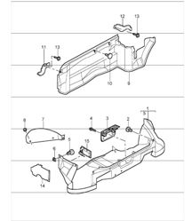 Porsche 986 Boxster Rear luggage compartment lining 98655105305C10 ...