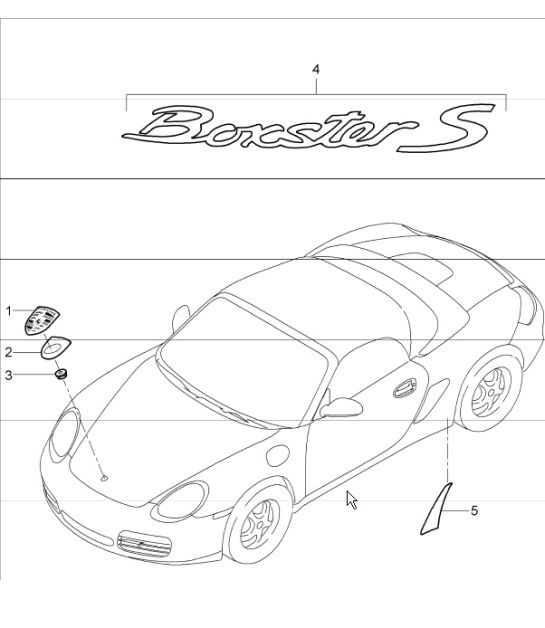 insignias stone guard film 987 Boxster / Boxster S 2005-08 - Porsche ...