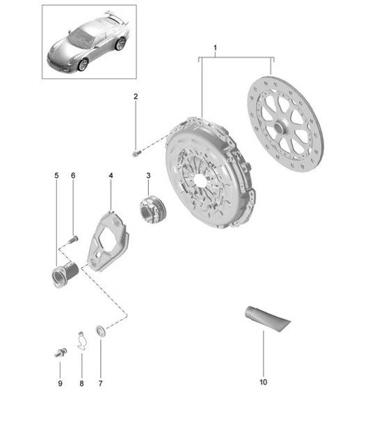 Coupling - G9190+, PR:486 - 991 R/GT3/RS 2014-21 - Porsche Parts ...