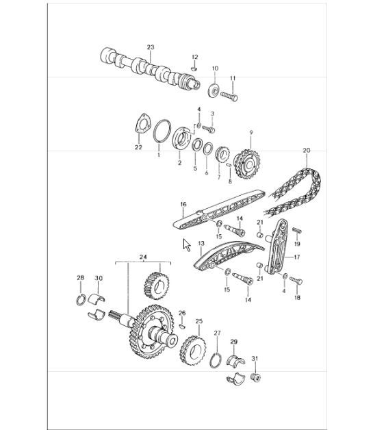 valve control right 993 1994-98 - Porsche Parts Diagrams | Design 911