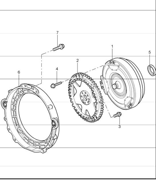 tiptronic: torque converter, drive plate for 997.1 TURBO A97.50 2007-09 ...