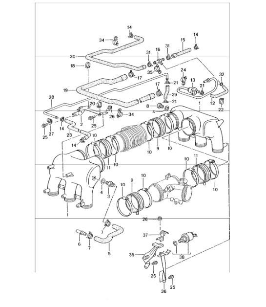 intake distributor 996 GT3-1 M96.76 2000-01 and 996 GT3-1/GT3 RS M96.79 ...