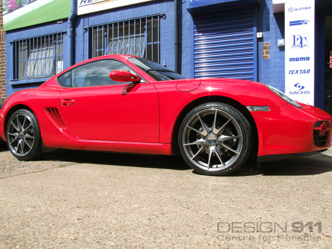 Porsche Cayman with 19" Style 1035 Two Tone Alloy Wheels | Design 911
