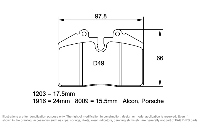 PAGID RST Racing Brake Pads | Design 911