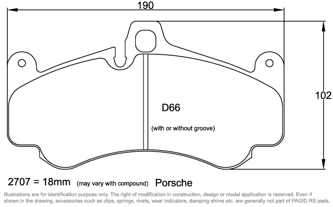 1 set of brake pads for disc brakes - 99635194912 | Design 911