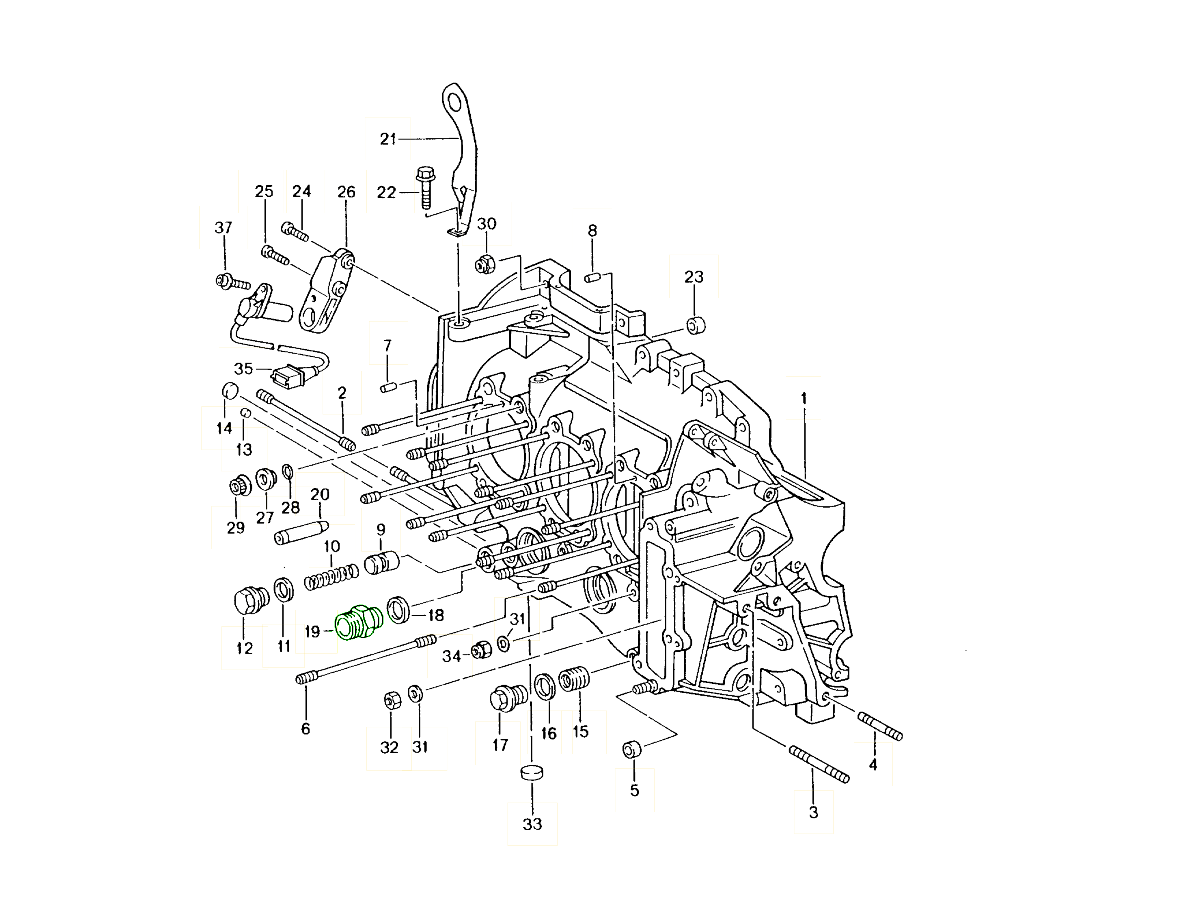Porsche 996 997 Turbo Engine connection piece 99913604401 99913604409 ...