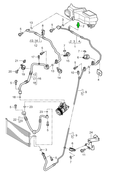 Porsche Air Conditioner Pressure Sensor 95561313702 95561313703 ...