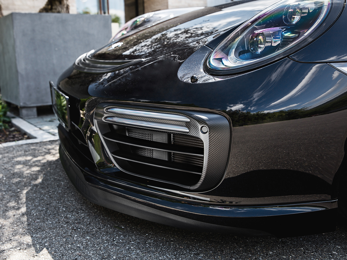 TechArt carbon fibre front bumper grille airblades for Porsche 992.1 ...