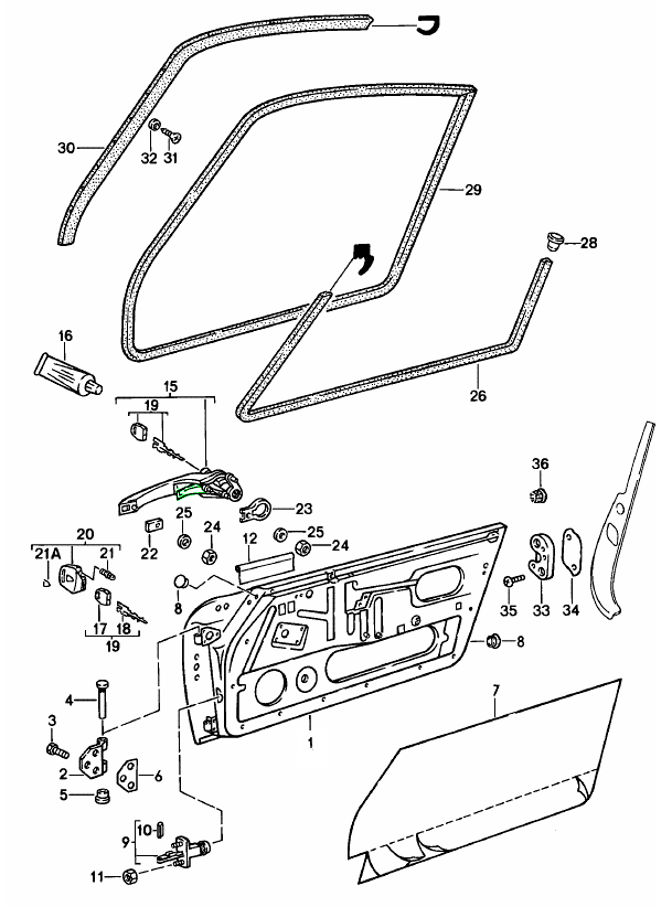 Porsche 911 Door Handle Triggers in SILVER 91153894000 - 3607709112 ...