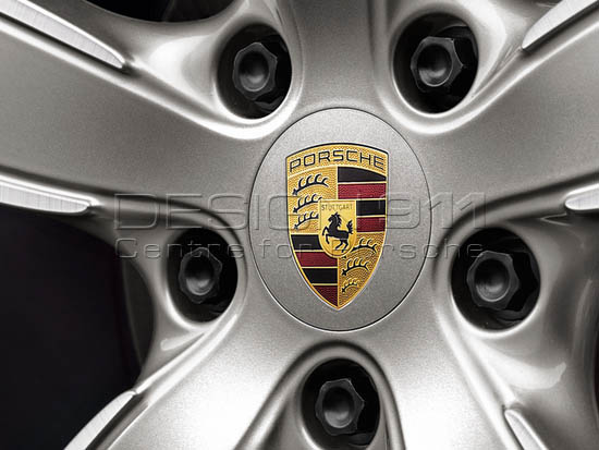 Wheel Caps with Coloured Crest for Porsche 00004460728 - 00004460728 ...