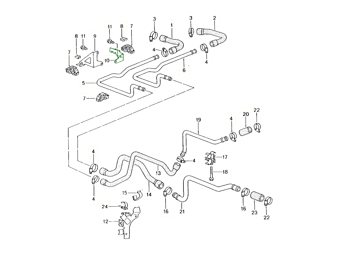 Metal Bracket for Rear Coolant Pipes Running To/From Heater Core ...