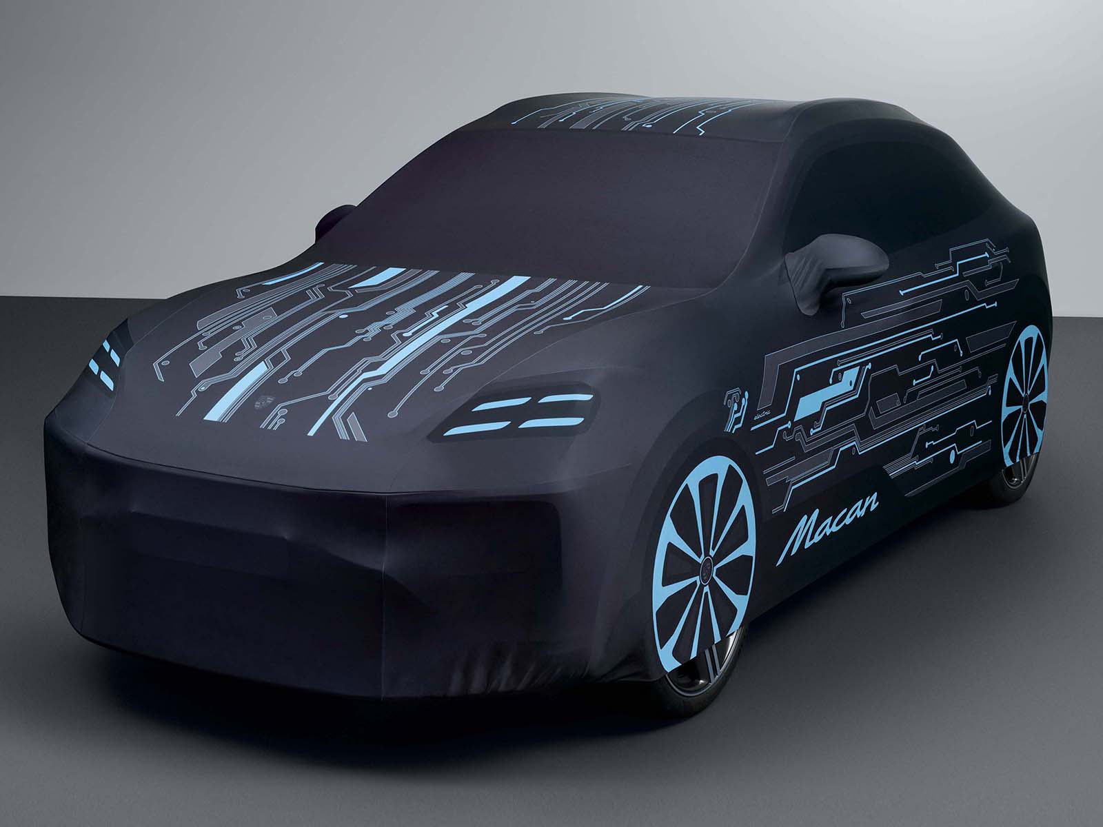 Indoor car cover “electric” Design. Macan-e Electric (H2) 2024 ...