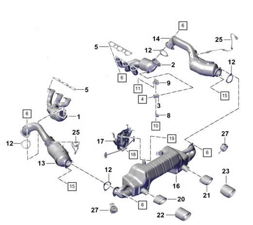 9m GPF delete pipe set. Porsche 718 GT4 RS - 9M9GT254351B | Design 911