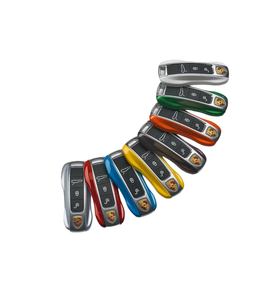 Painted vehicle key cover. Porsche 992 / 9J1 Taycan / 971 Panamera ...