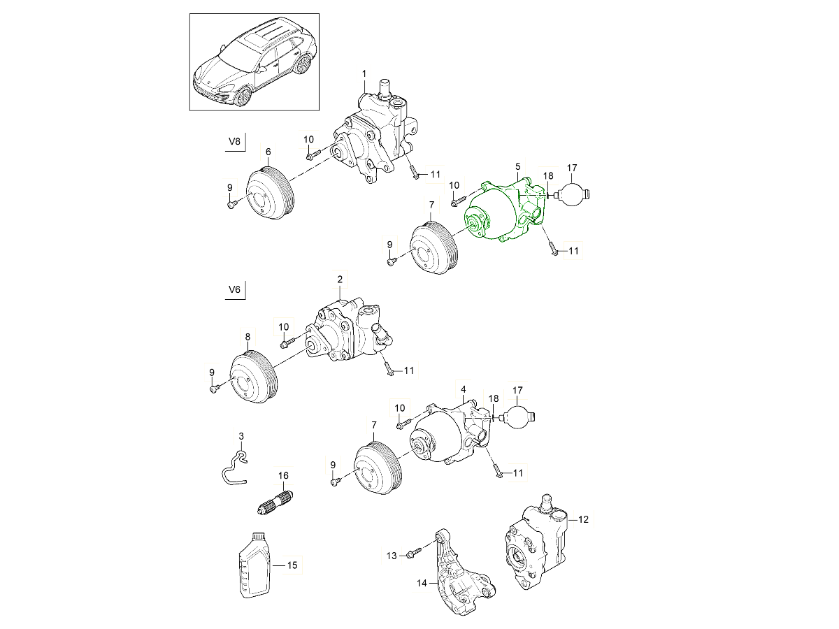 Buy Porsche Cayenne 92A (958) 2010-2017 Power Steering Pumps | Design 911