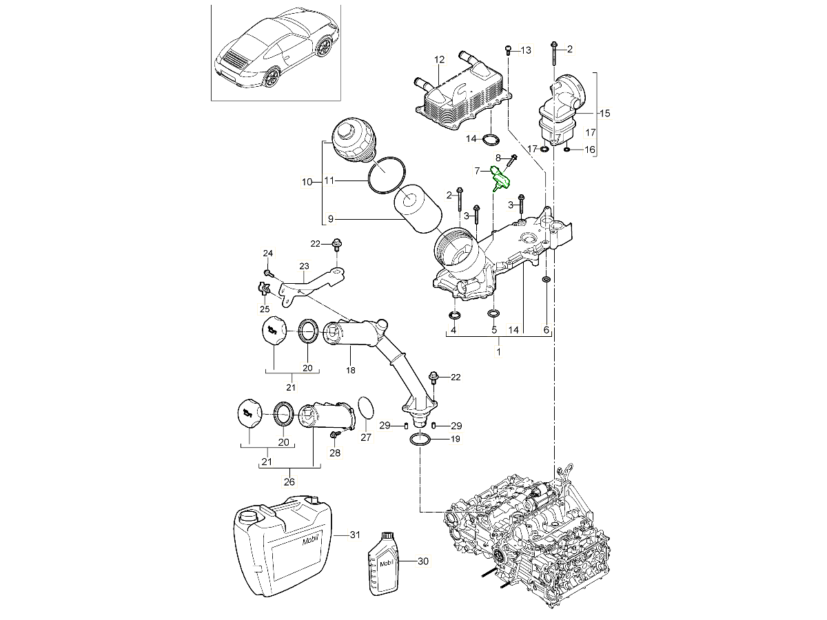 Interruptores y sensores de presión de aceite Porsche | Monitoreo ...