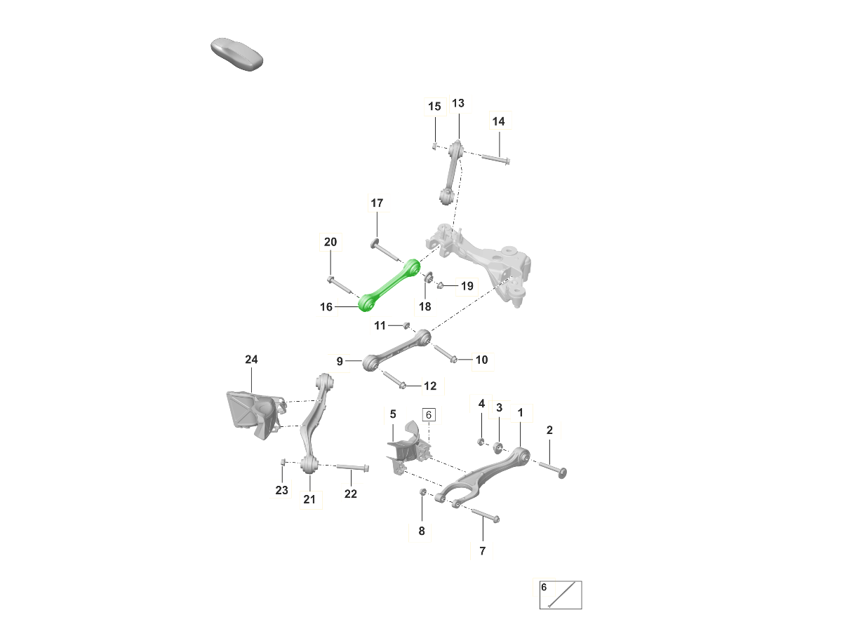 Porsche 992 Carrera track rod Rear 992501529 - 992501529 | Design 911