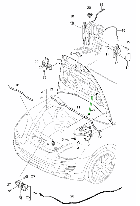 Porsche motorkapdempers | OEM motorkapveren en gasveren | Design911 ...