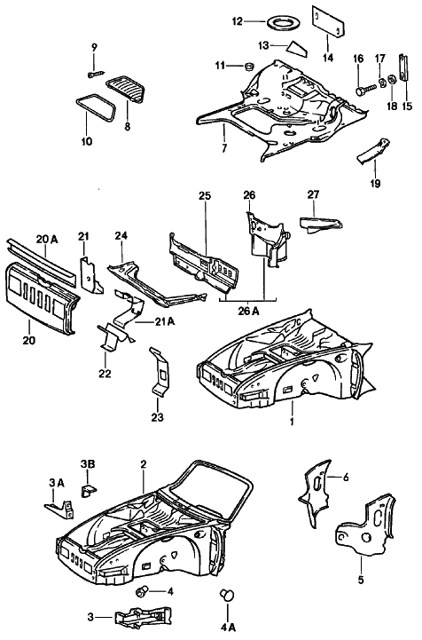 Vin / Chassis Number Panel Repair Section Porsche 911 1982-89 ...