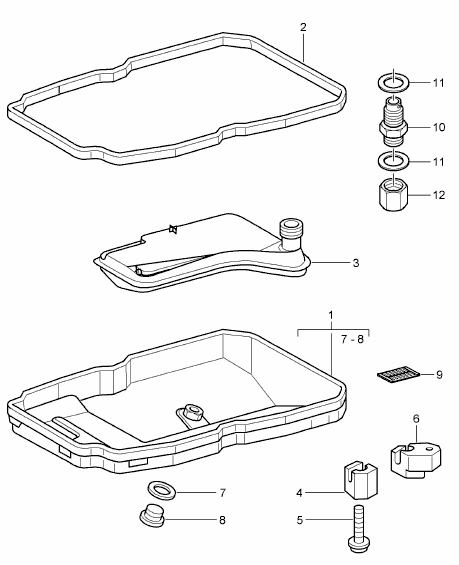 Porsche 996 997 Tiptronic automatic gearbox filter 7222770095 ...