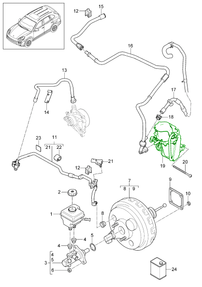 Porsche 958 Cayenne 970 Panamera Brake Vacuum Pump Electric 7P0614215B ...