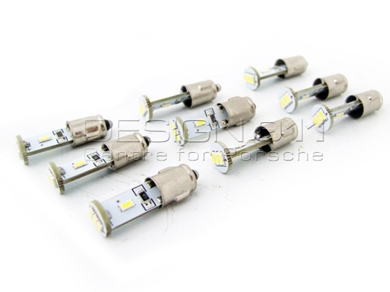 Dash Board LED Bulb Set of 9 BA7S Bright WhiDash Board LED Bulb Set of ...