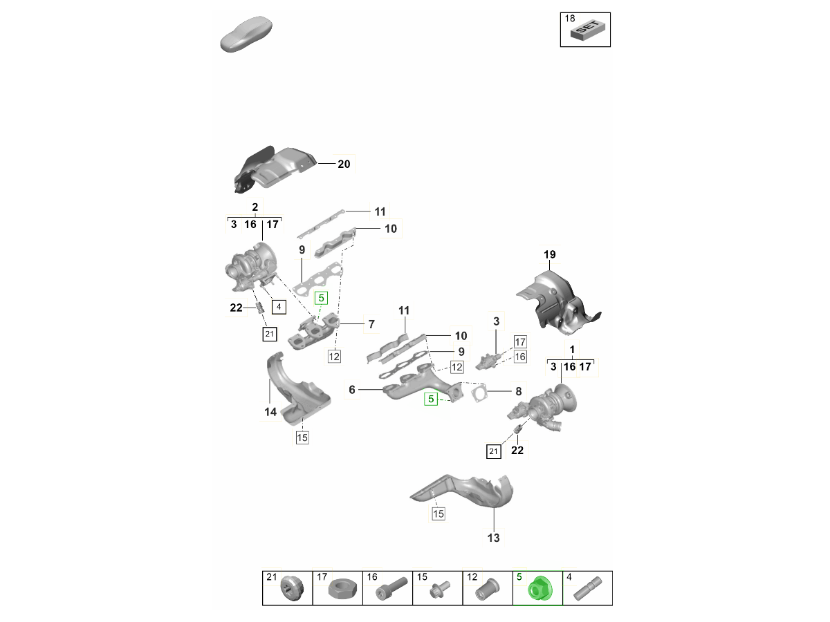 Porsche Exhaust - Nuts, Bolts & Studs | Design 911