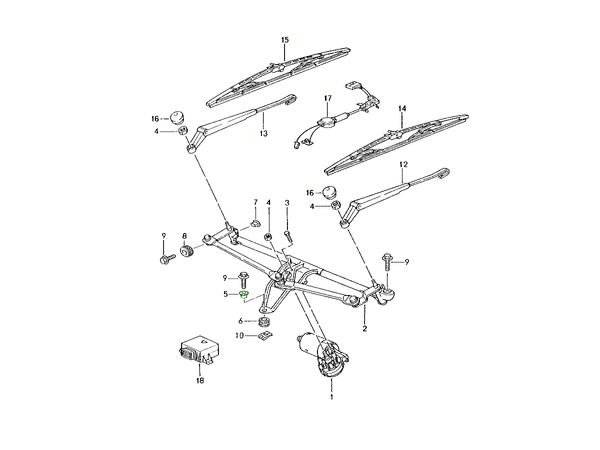 Rear window wiper motor bearing sleeve for Porsche 996 986 Boxster ...