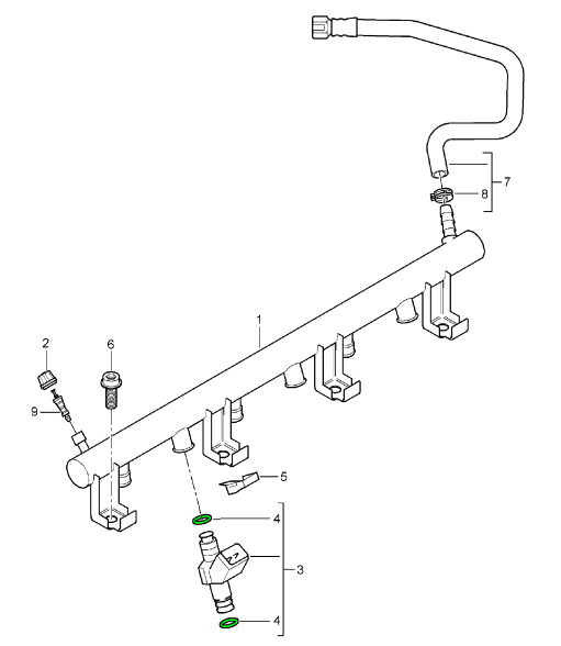 Porsche Fuel injector Seal O-ring 95511090200 - 95511090200 | Design 911