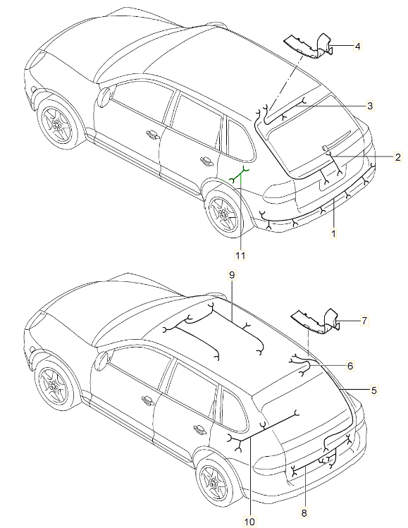 Original Porsche Electronic suspension wiring harness for Porsche ...