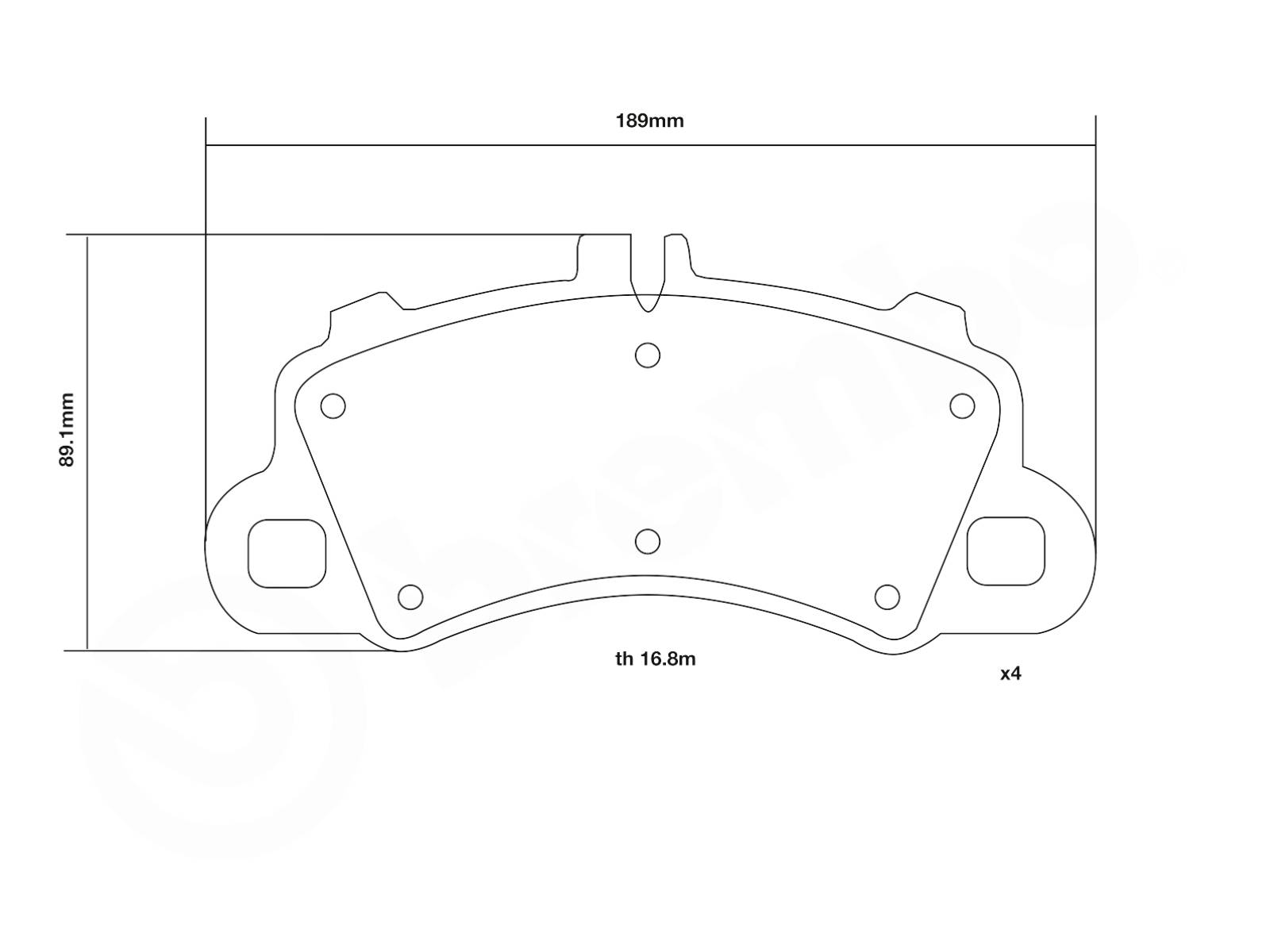 Brembo 07.D435.63 Sport brake pads FRONT for Porsche 95B.2 Macan ...