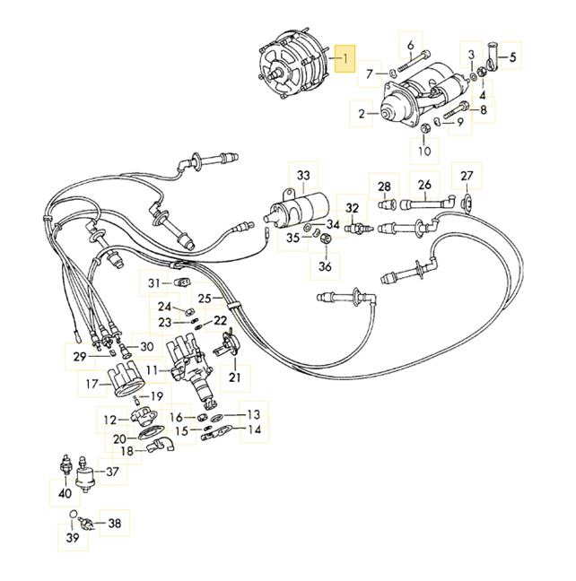 BERU ZEF309 Porsche 91160606100 90160905500 90160905700 Ignition HT ...