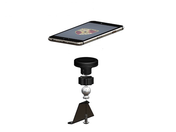 Support de téléphone magnétique ExactFit. Chargement sans fil Porsche ...