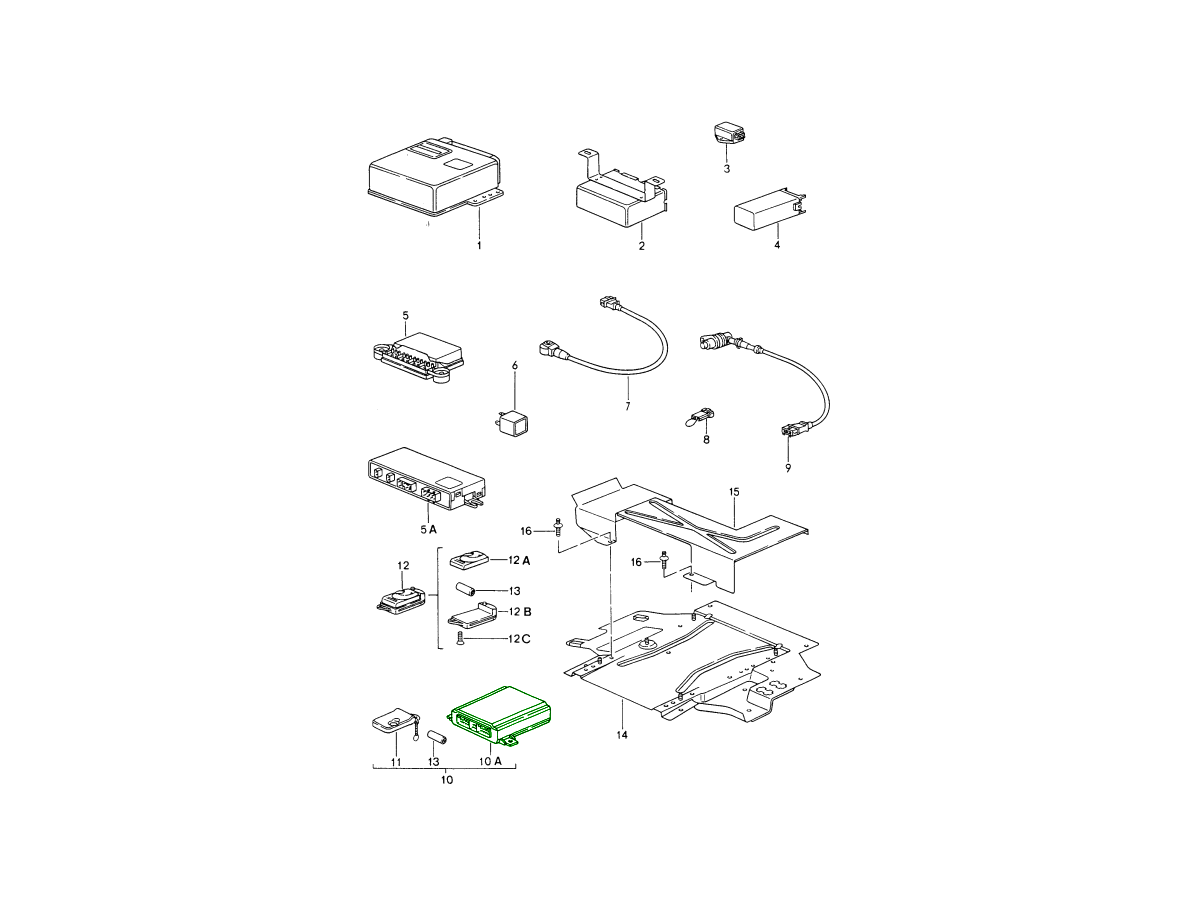 Immobiliser Control Unit (433MHz) - Unused, Genuine Old Stock - for Porsche 993 Carrera / Turbo ...