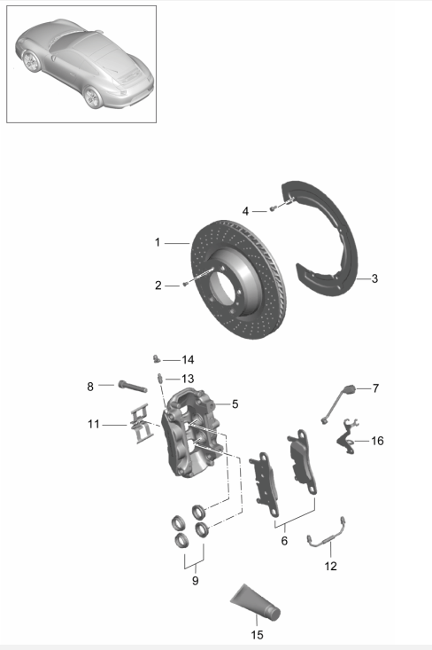 Brake Caliper Seal Repair Kit REAR Porsche 991 / 958 Cayenne / 970 ...
