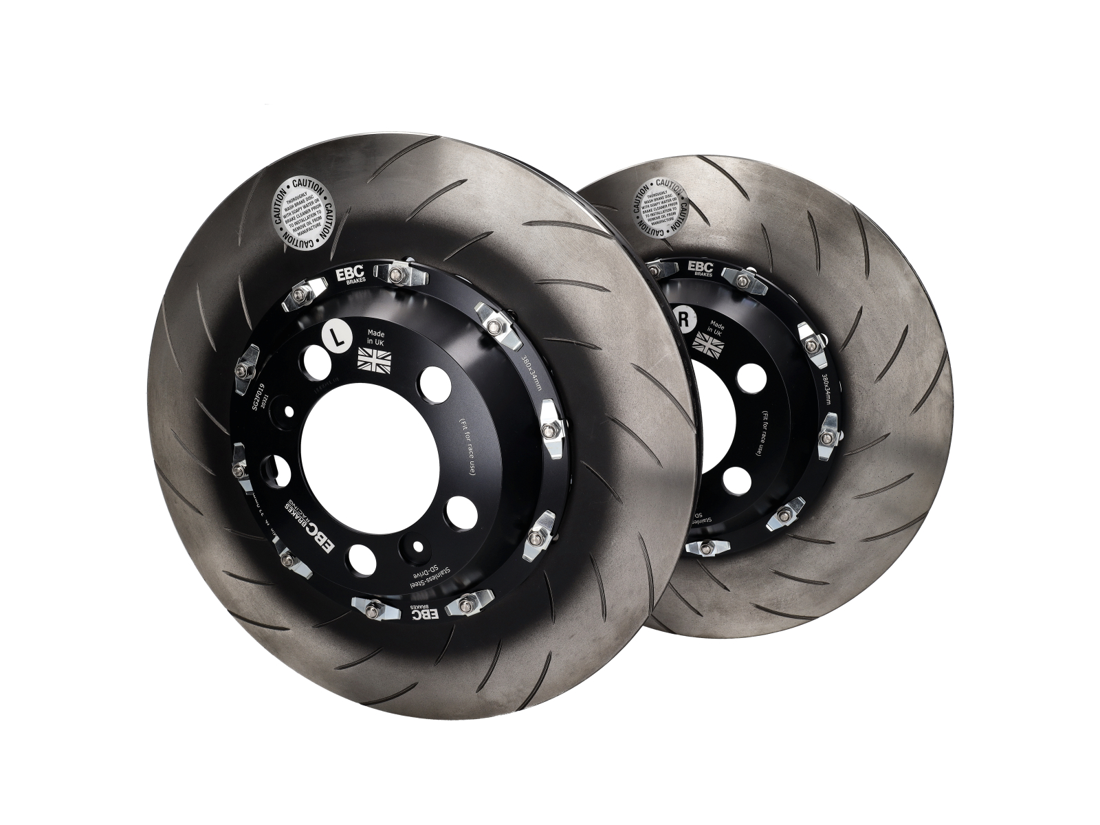 EBC SG2F019 Racing Two-Piece Floating Front SLOTTED Brake Discs for ...