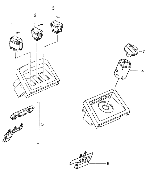 Rotary Spoiler Switch. Porsche 964 - 96461316200 | Design 911