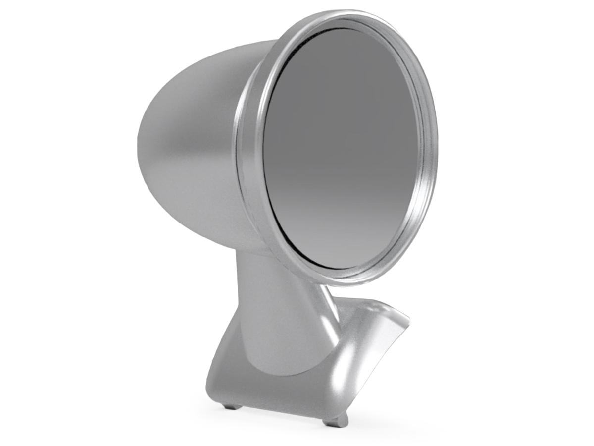 Aluminium bullet mirror, in Satin Silver. Porsche 911 1975-1988 Flag ...