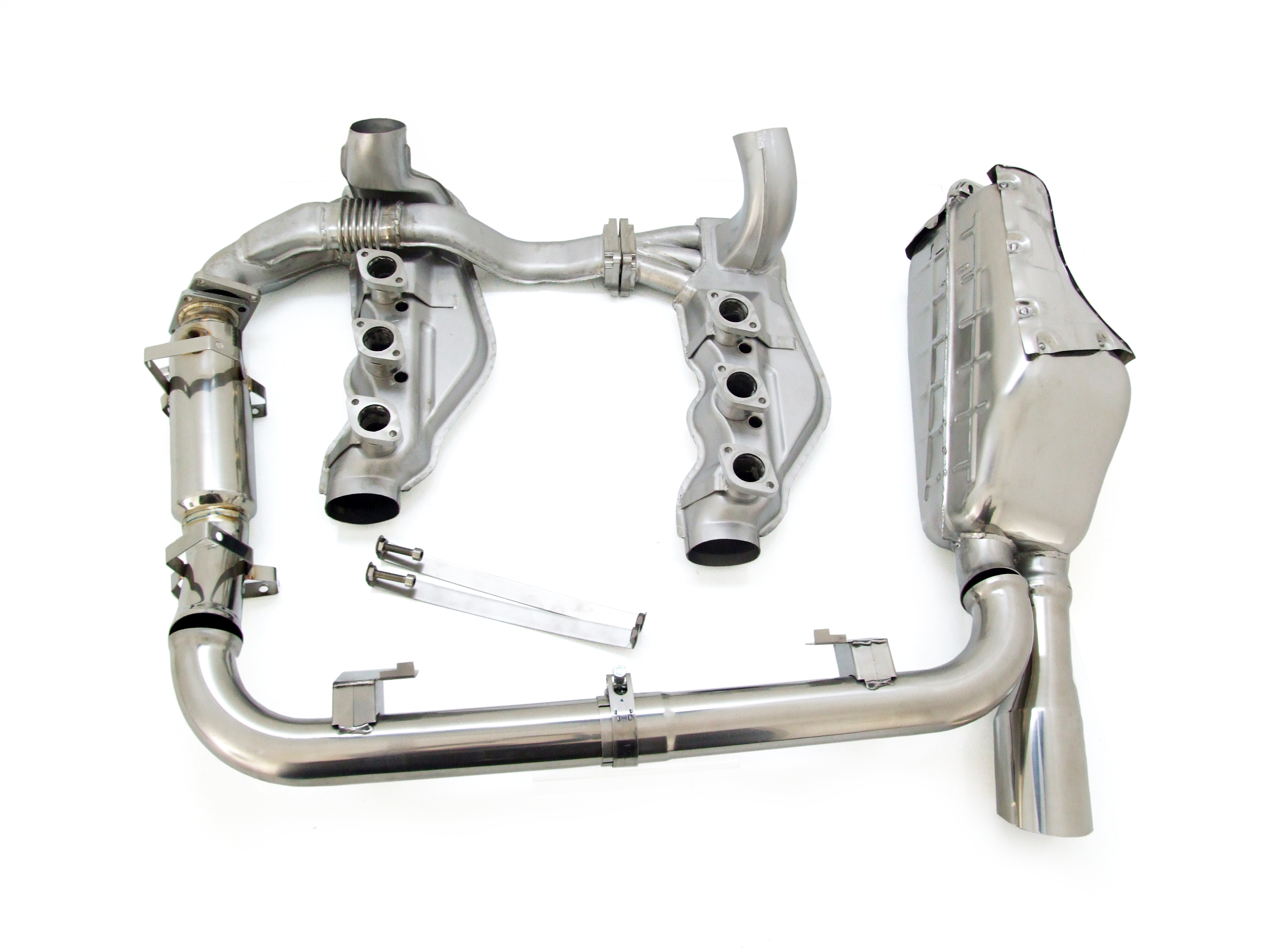 Full exhaust system for Porsche 964 in Stainless Steel - EXHAUSTKIT64 ...