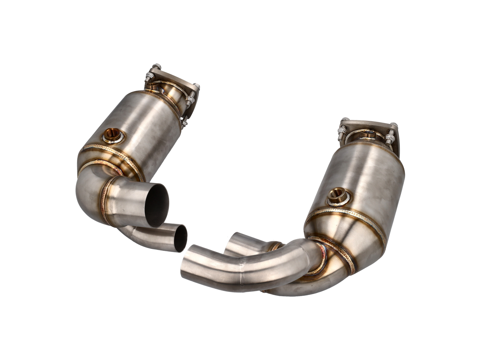 Exhaust 200cell catalyst pipes Porsche 991.2 with petrol particulate ...